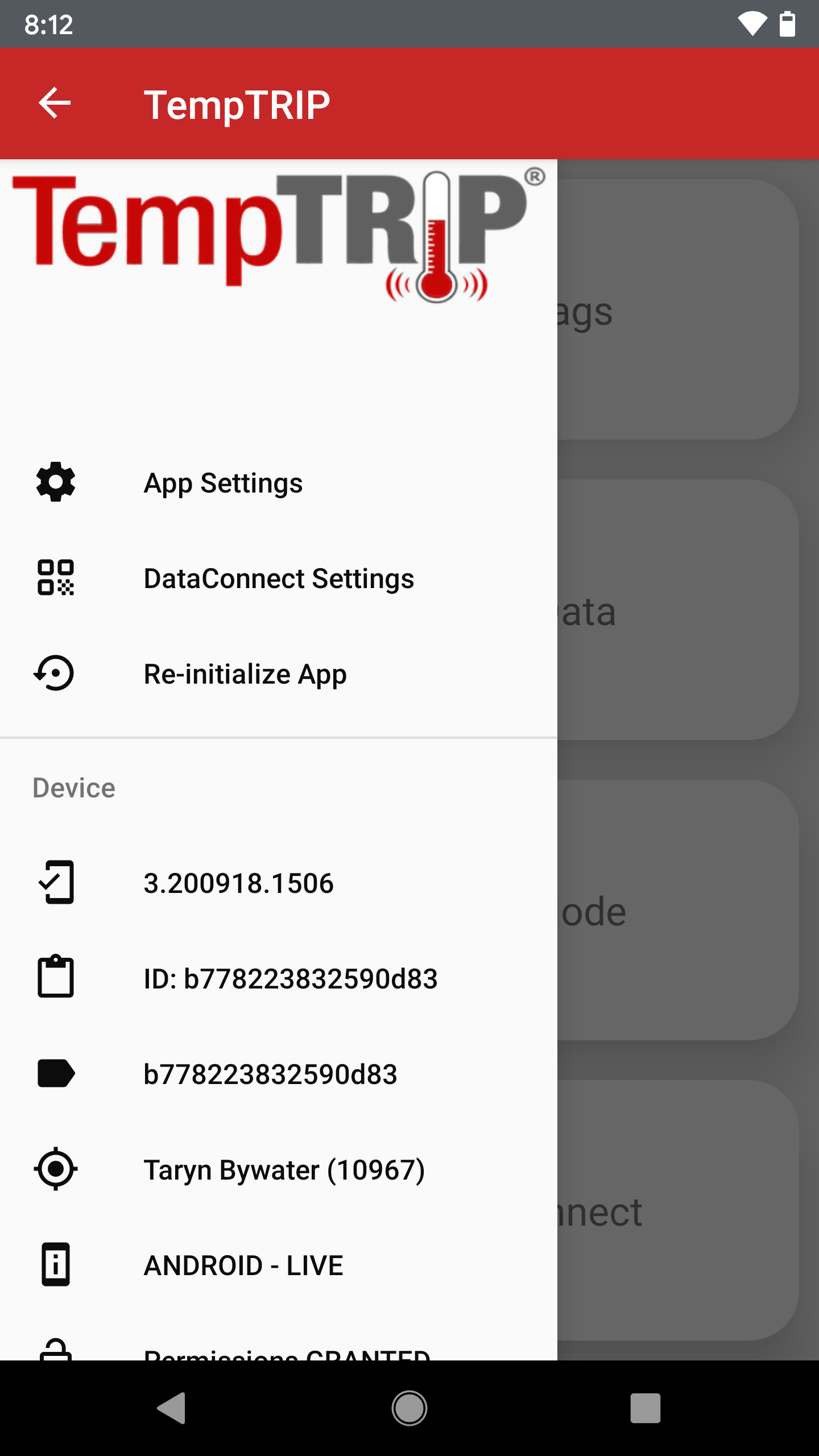 Installing/Registering your device – TempTRIP
